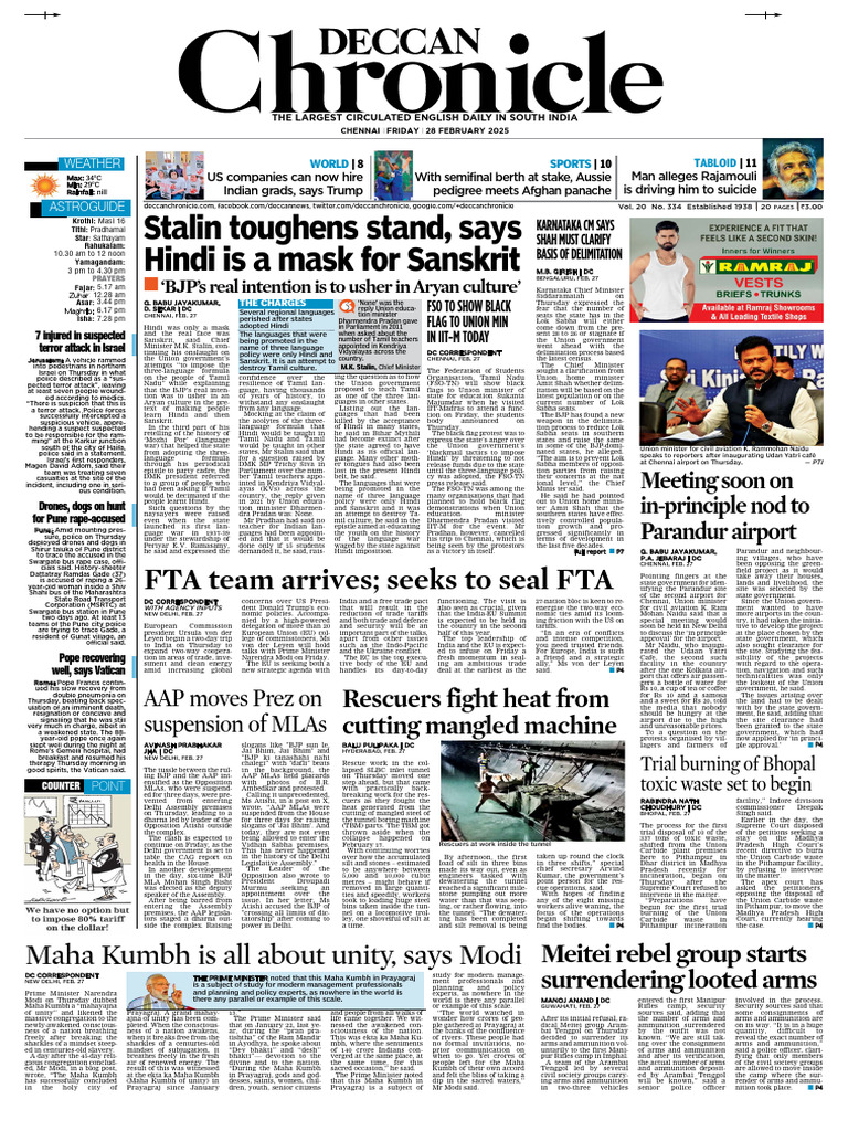 Deccan Chronicle - Chennai - 2025-02-28 | PDF