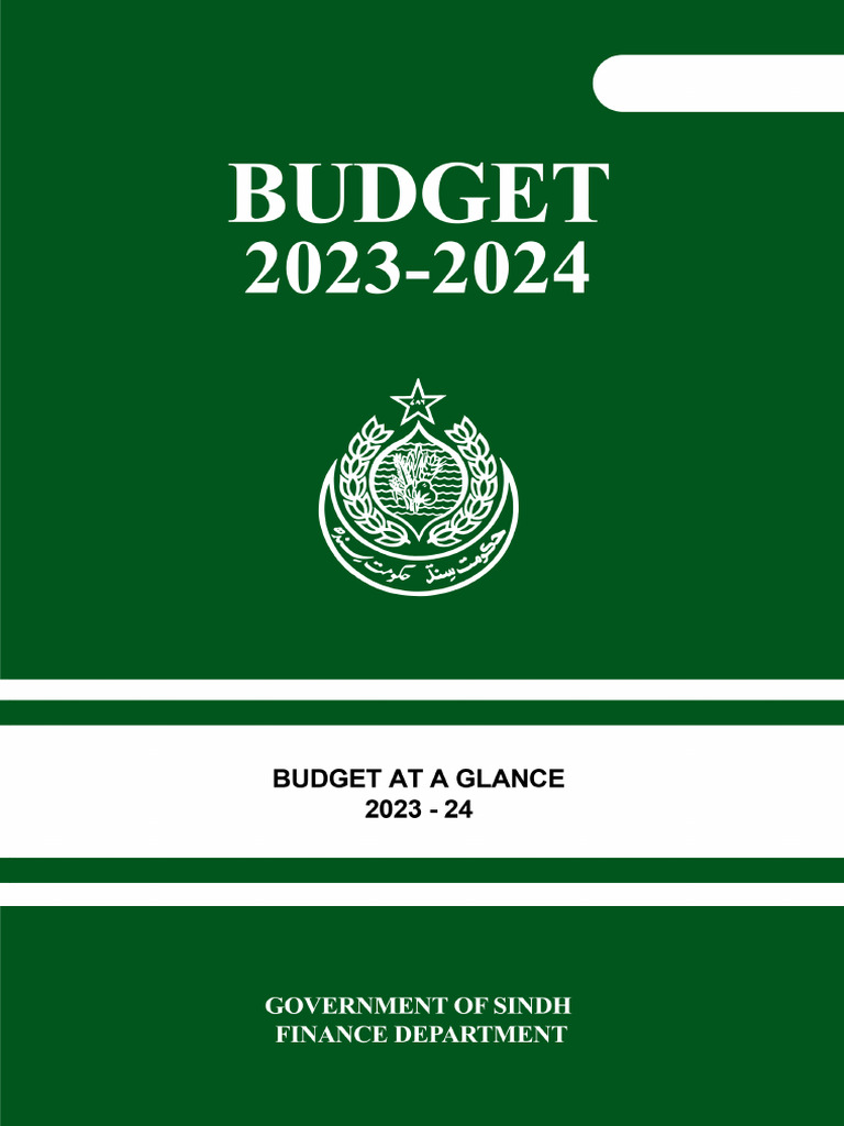 Sindh Province Budget Estimates 2023-24 | PDF | Public Finance | Taxes
