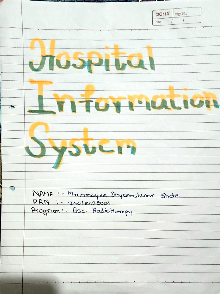 Hospital Information System 24040125004 | PDF | Health Sciences ...