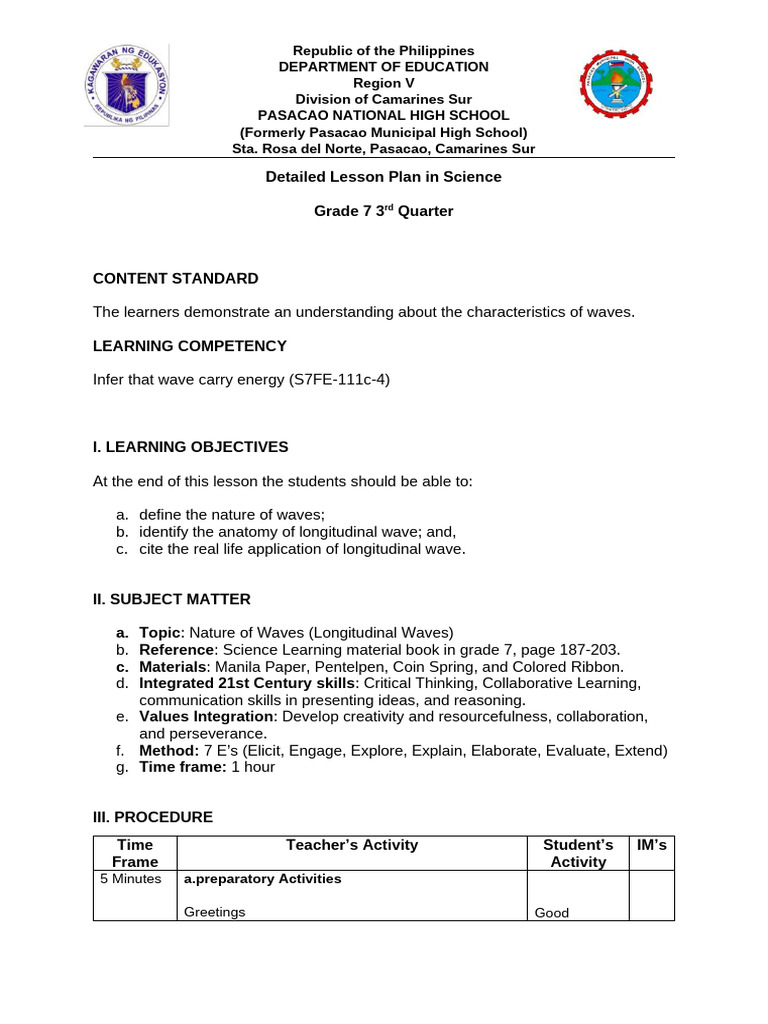 Kristine DLP in Science | PDF | Waves | Oscillation