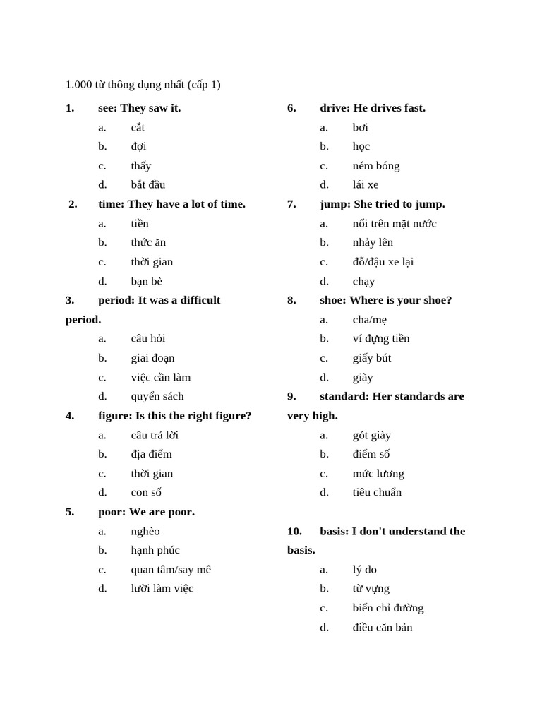 VOCABULARY SIZE TEST | PDF