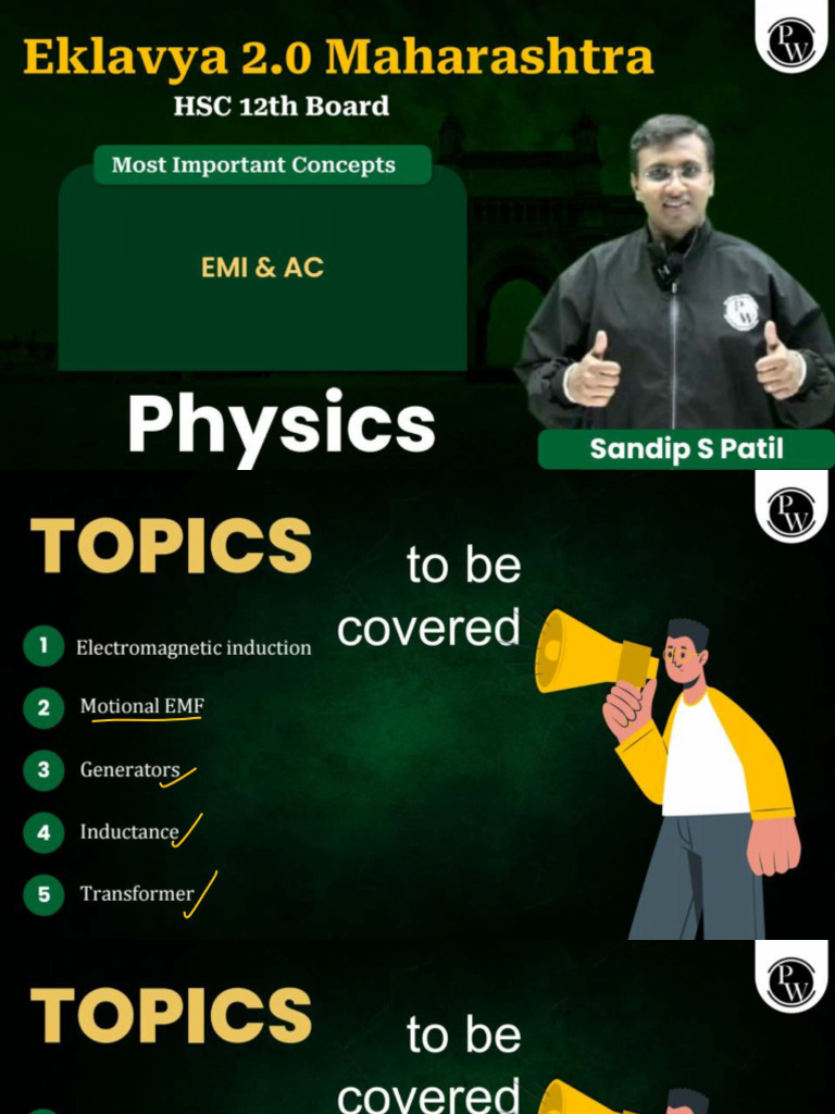 12 EMI & AC - Class Notes - Eklavya Maharashtra 2.0 | PDF