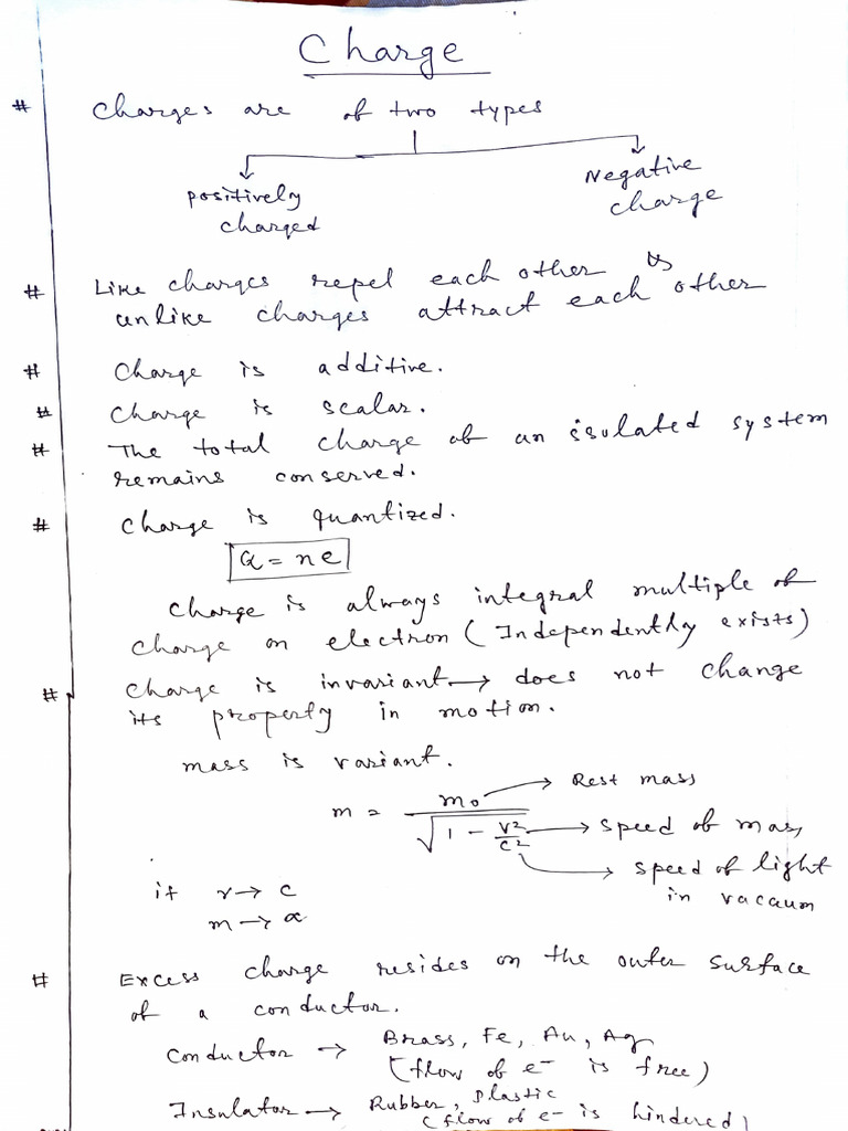 Electrostatic Full Notes Pdf