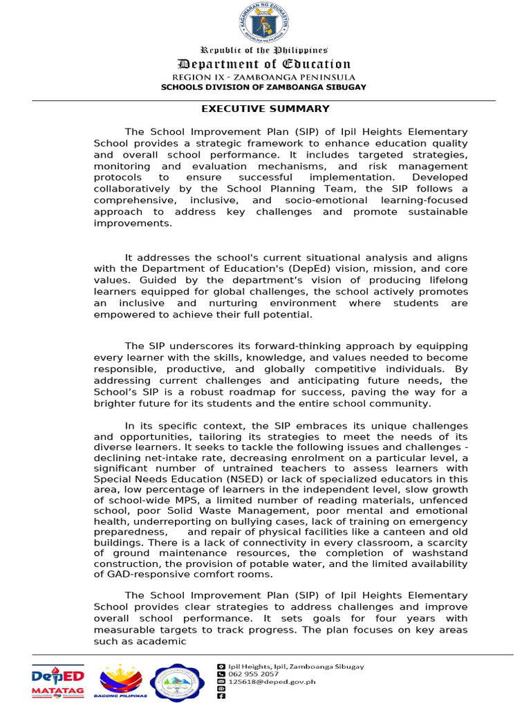 1 Exec Sum | PDF | Learning | Teachers