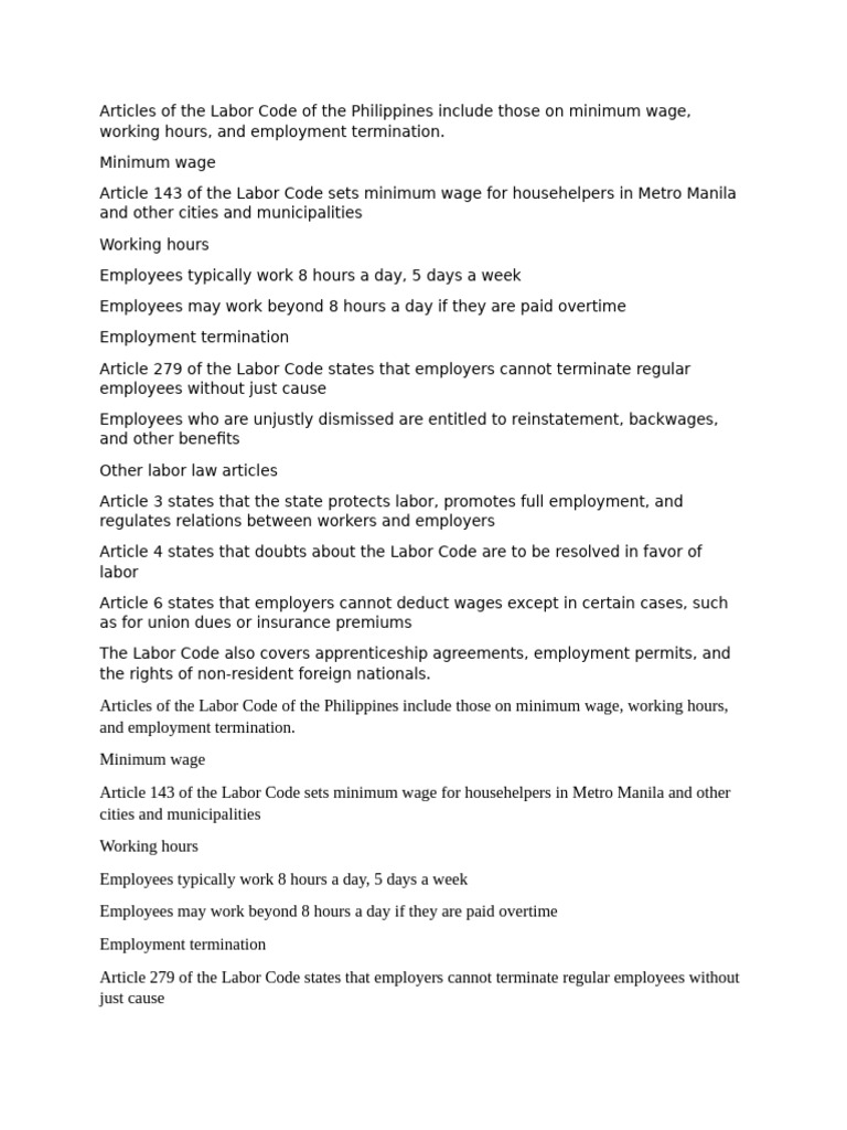 Labor Law Into | PDF