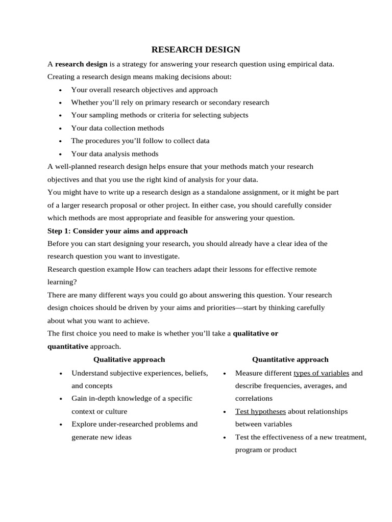 Research design -G | PDF | Statistics | Qualitative Research