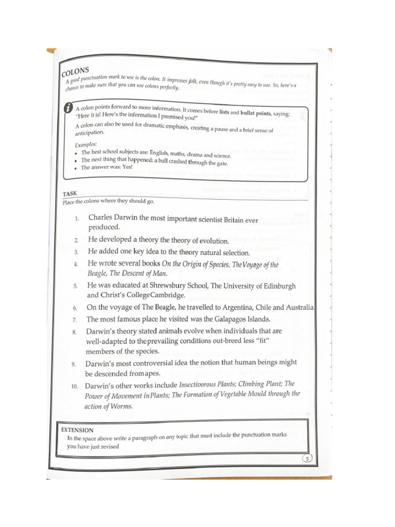 Y8 Winter Homework - English Language Workbook | PDF