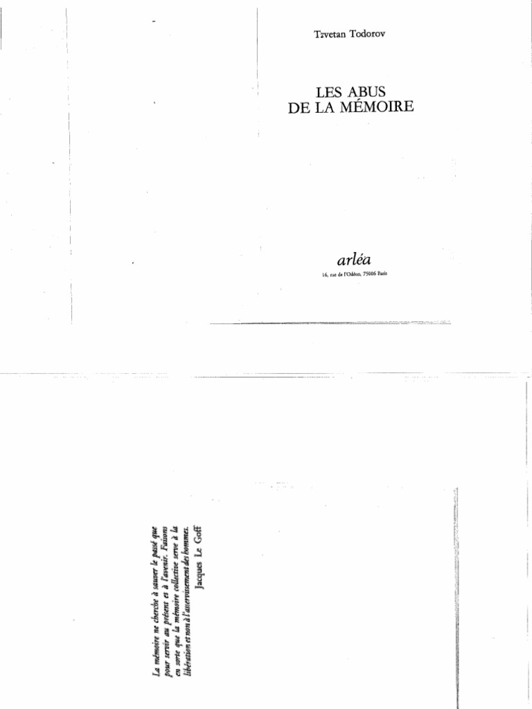 Les Abus de La M Moire | PDF
