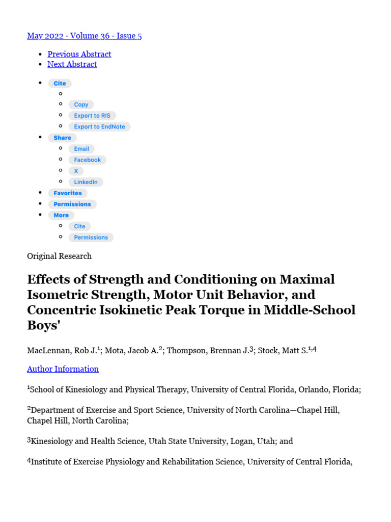 The Journal of Strength & Conditioning Research 2 | PDF | Strength ...