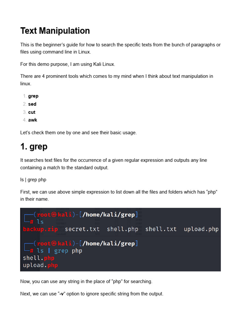Text Manipulation | PDF | Computer Programming | Computer Science