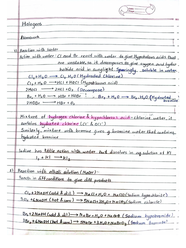 Halogens | PDF