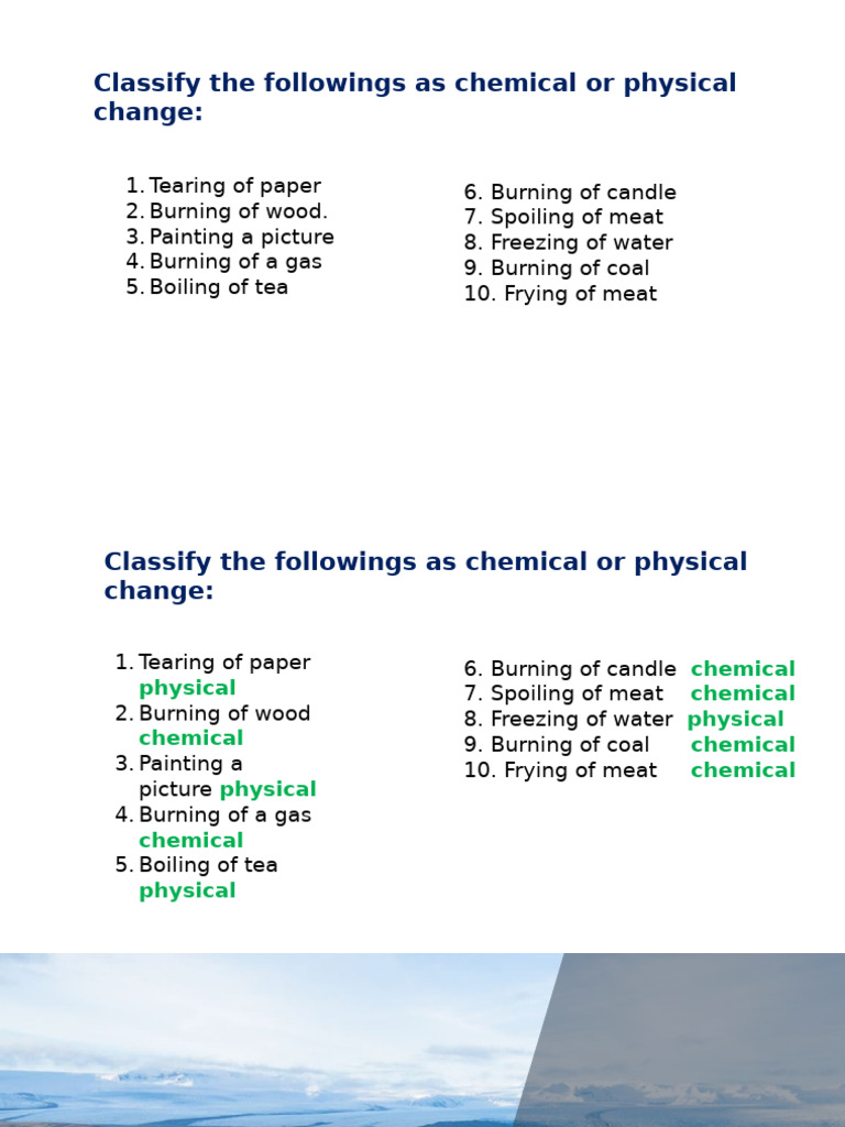 Chemical vs. Physical Changes Explained | PDF | Gases | Matter