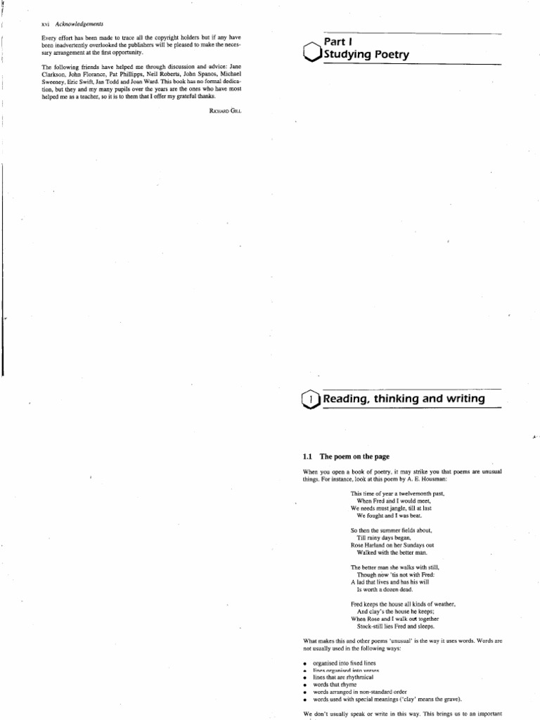 Analysing Poetry Pdf