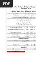 Rate Analysis - Shuttering | PDF | Building Materials | Economic Sectors
