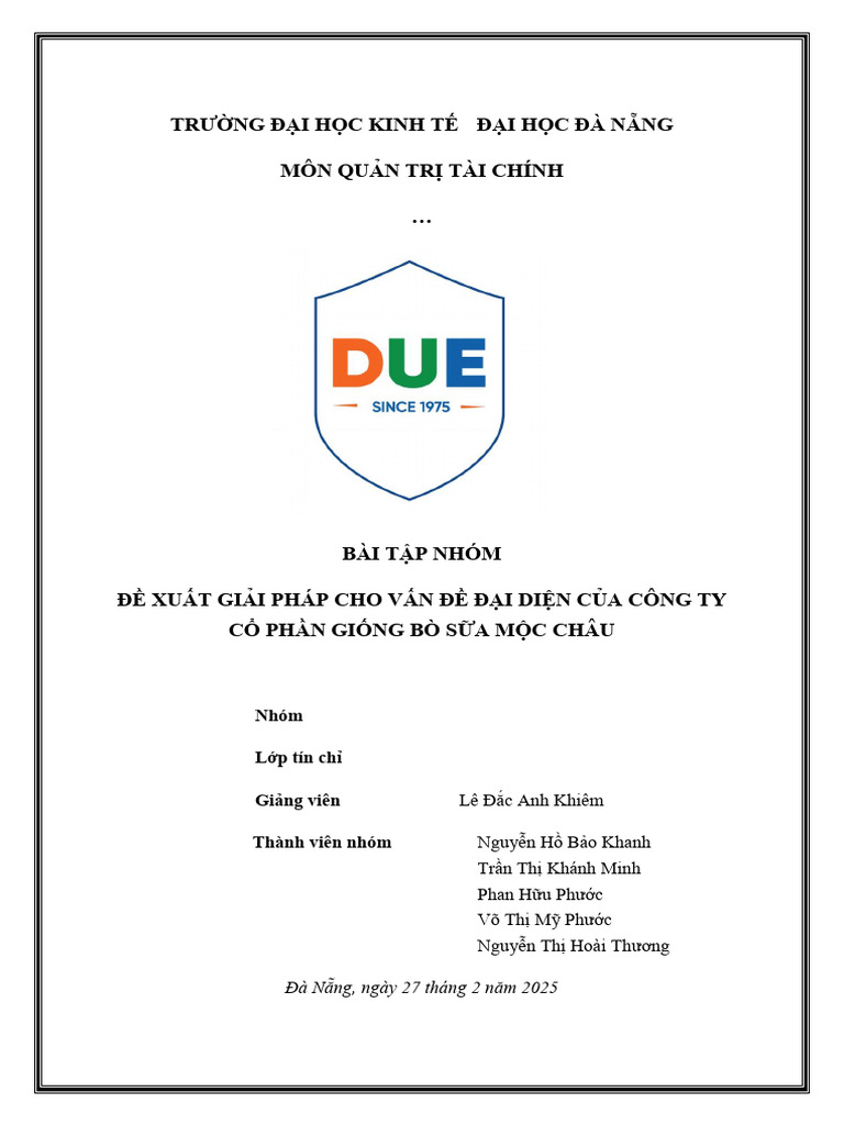 QTTC_Vấn-đề-đại-diện_Nhóm-5 | PDF