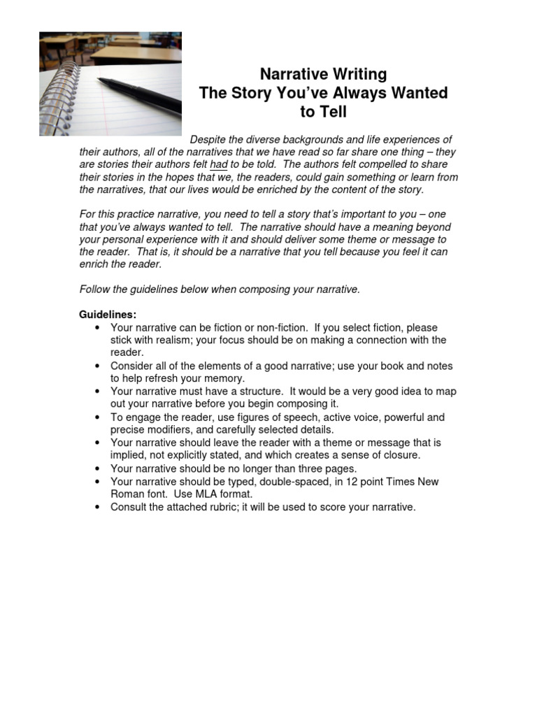 The Story You Ve Always Wanted To Tell Narrative | PDF | Narrative ...