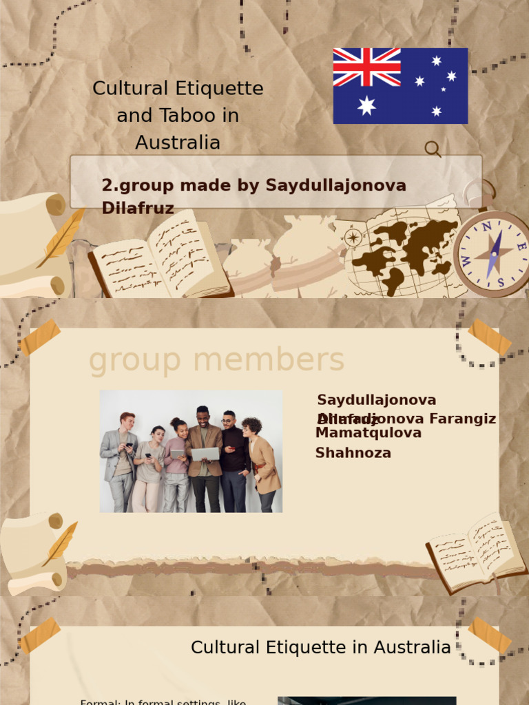 Cultural Etiquette and Taboo in Australia | PDF | Gesture | Nonverbal ...