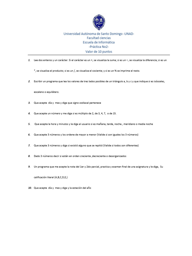 Practica - No2-Desiciones - 510-511 | PDF