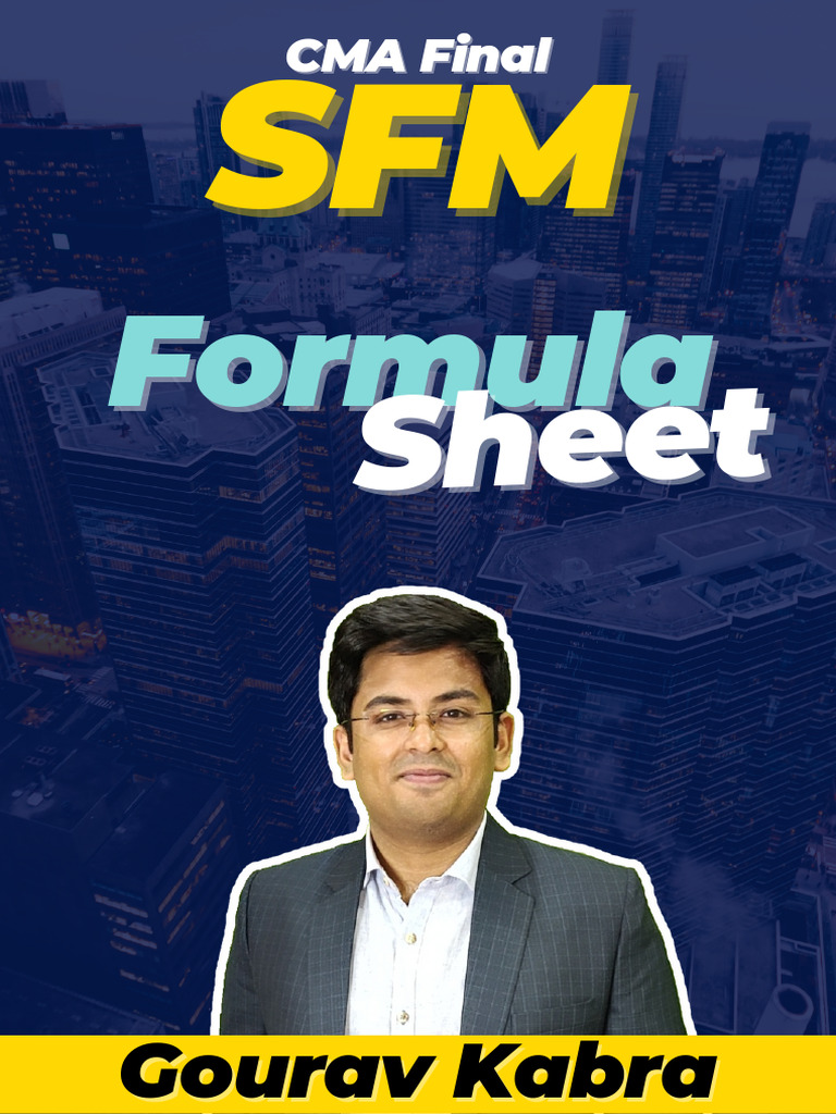 SFM Formula Sheet | PDF