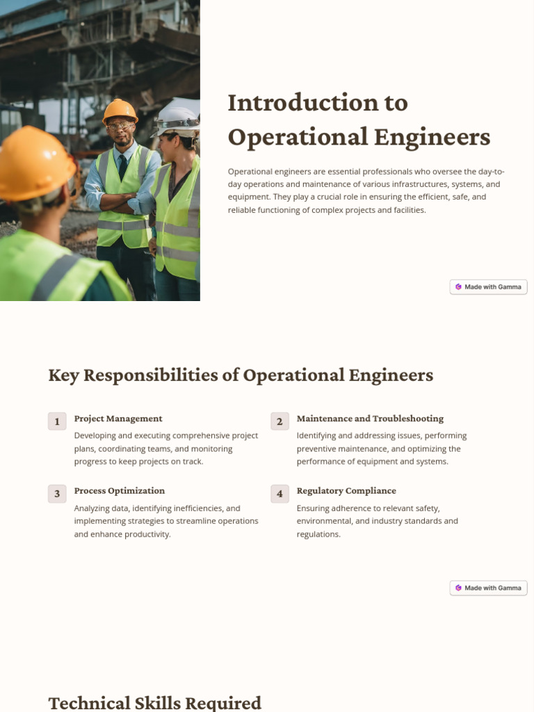 Introduction To Operational Engineers | PDF | Project Management ...