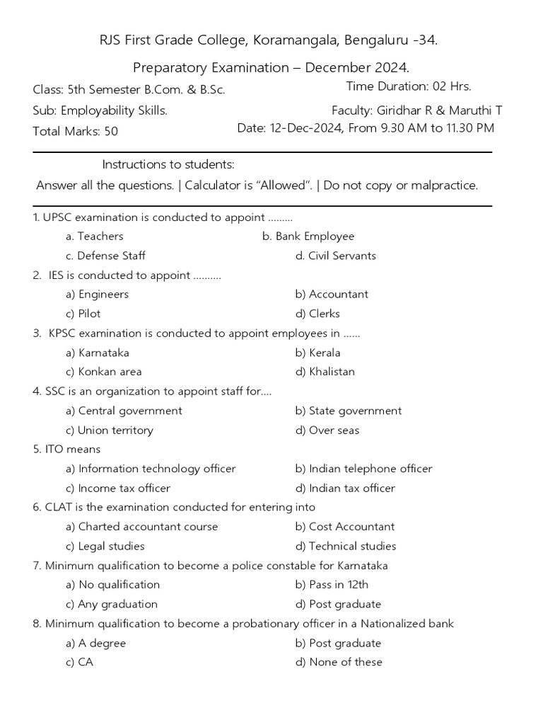 RJS First Grade College ES | PDF | Interest