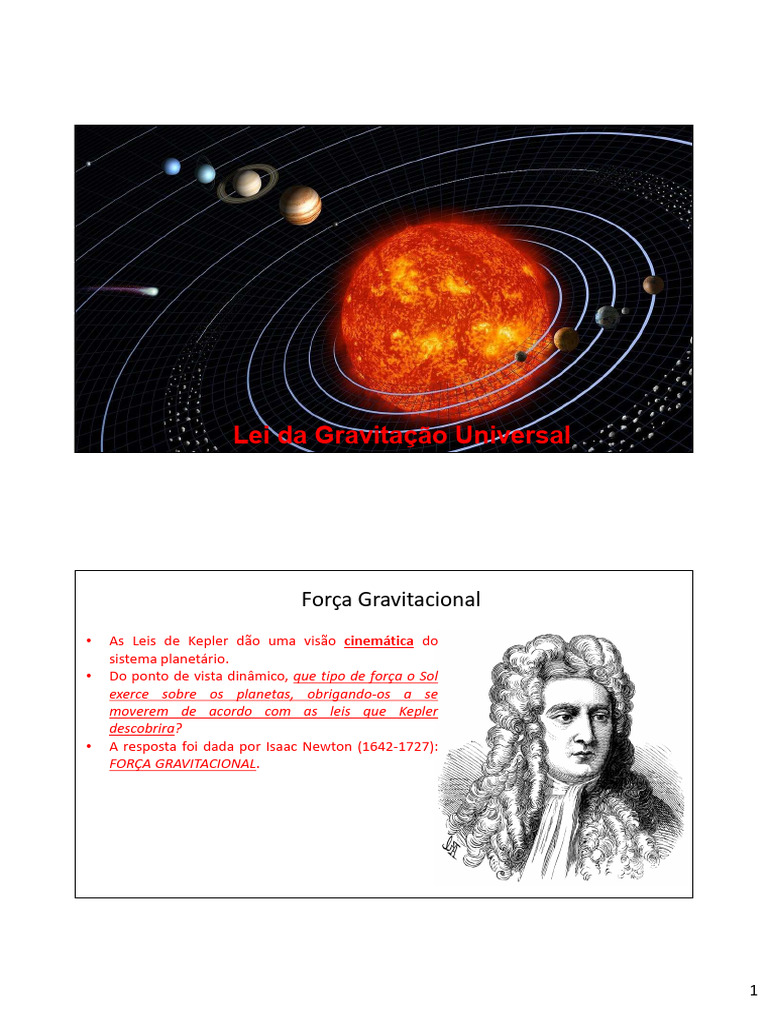 Força Gravitacional e Newton | PDF | Força | Gravidade