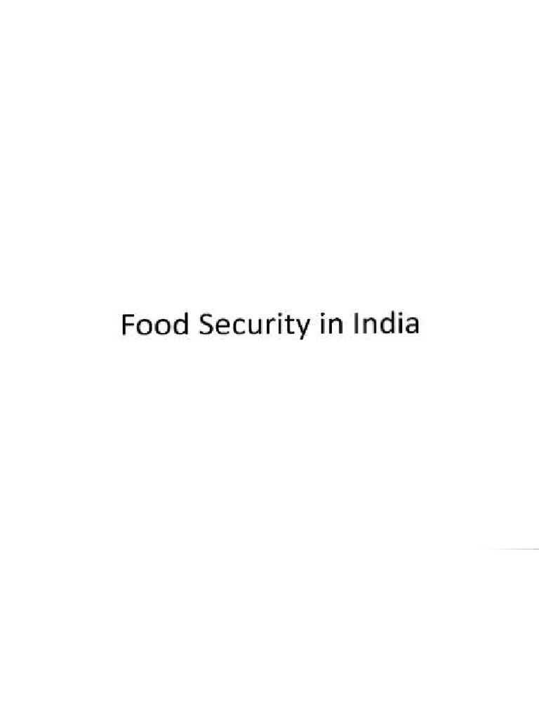 MC Mam - Food Security | PDF