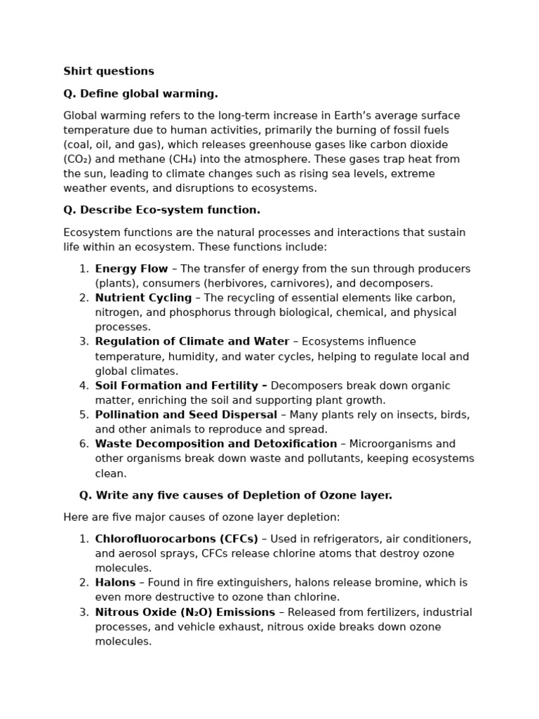 Environmental Issues And Solutions Guide Pdf Air Pollution Ecosystem