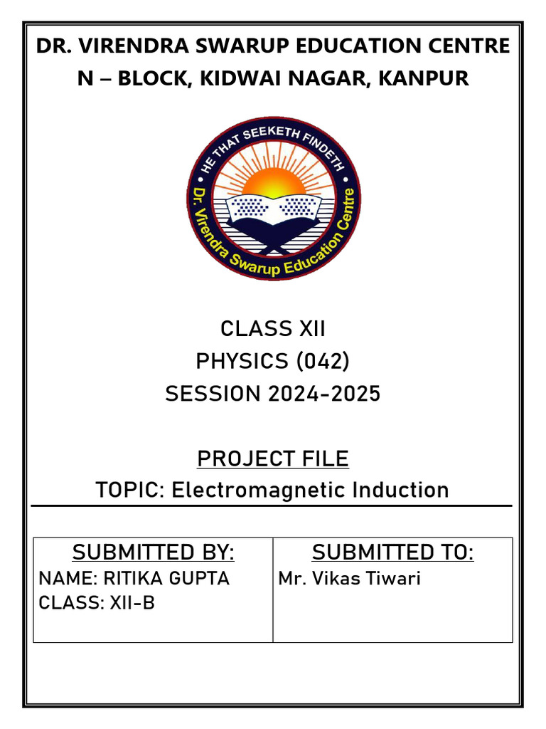 Electromagnetic Induction Project File | PDF