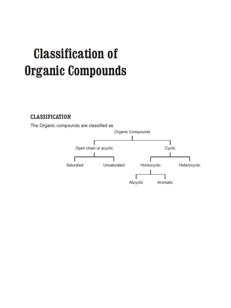 Classification Pdf Heterocyclic Compound Organic Chemistry