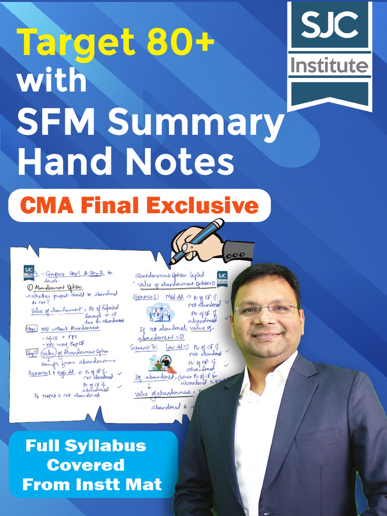 CMA Final SFM Revision Marathon Notes | PDF | Bonds (Finance) | Futures ...
