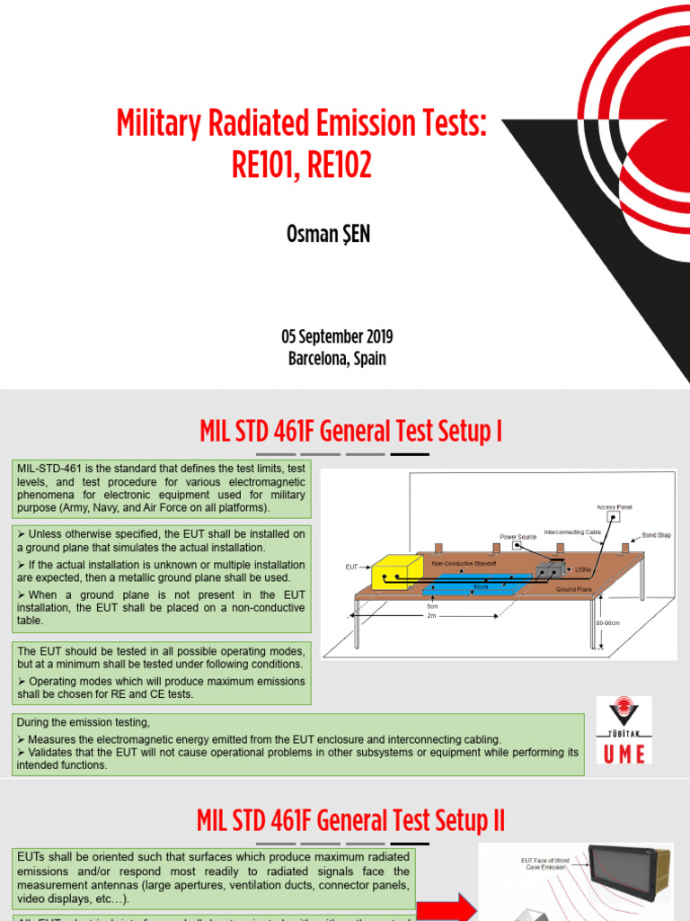 Military Conducted Emission Tests Re101 Re102 | PDF | Antenna (Radio ...