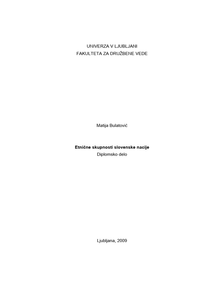 Bulatovic-Matija - Etničke Skupnosti Slovenske Nacije | PDF