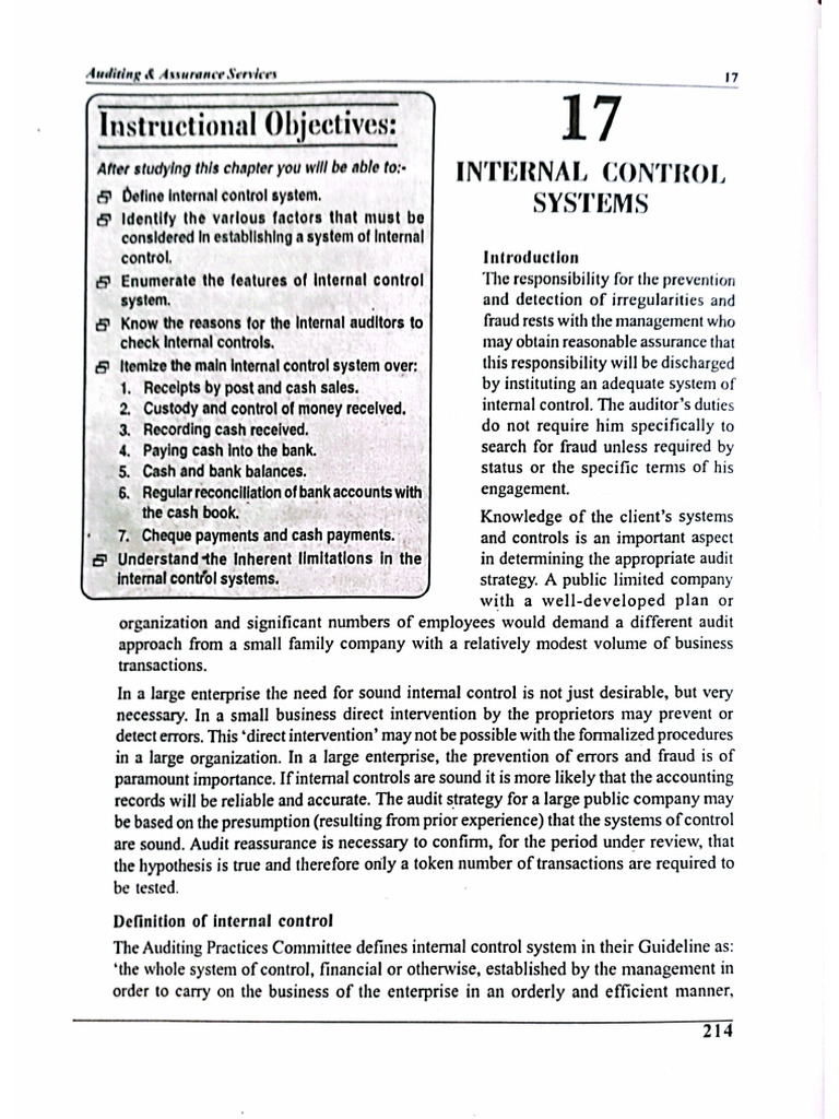 Internal Control Systems | PDF