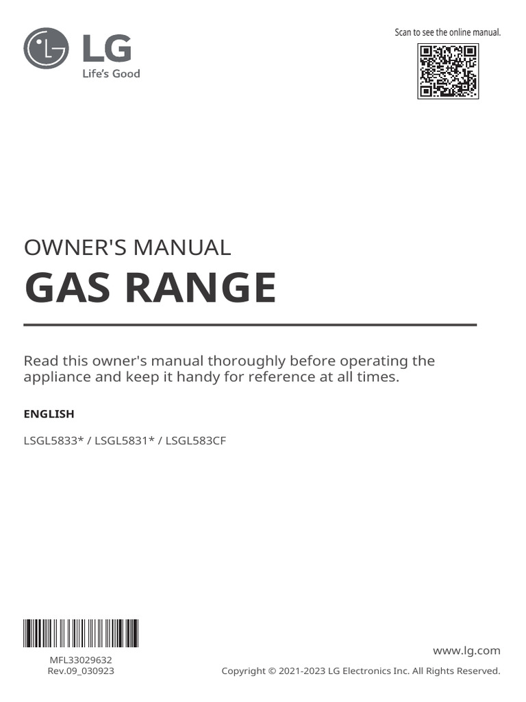 GAS_RANGE_LGA_MFL33029632_09_230309_00_EN | PDF | Grilling | Flooring