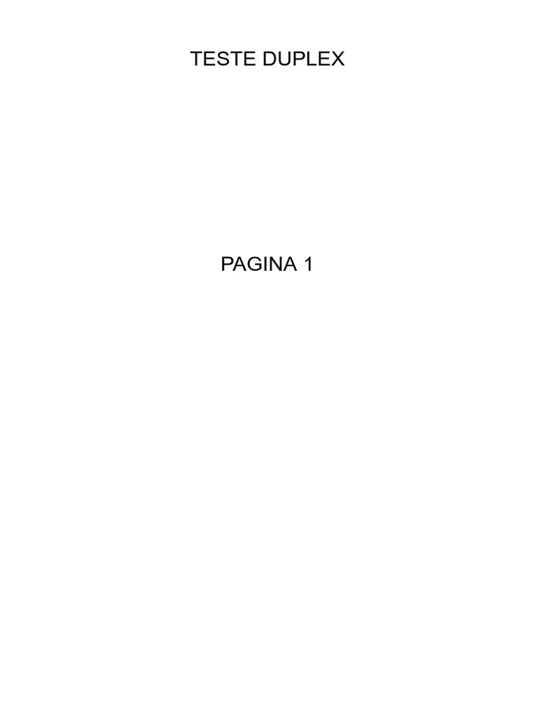 Teste Duplex | PDF
