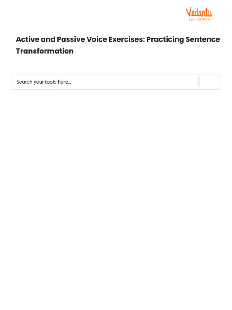 Active and Passive Voice Exercises - Practicing Sentence Transformation | PDF