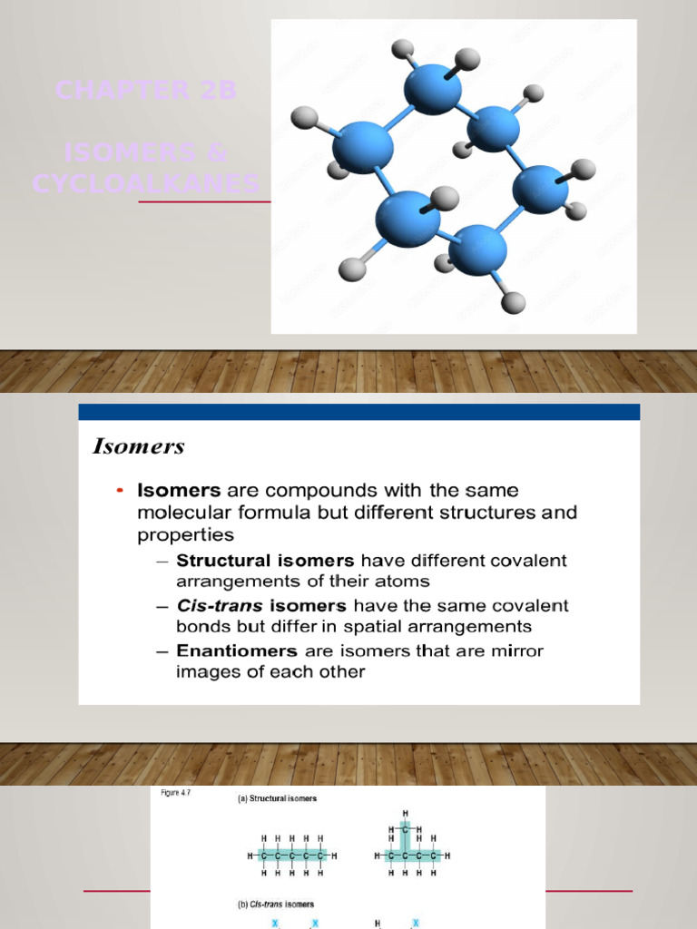 Chapter 2B - Isomers and Cycloalkanes | PDF