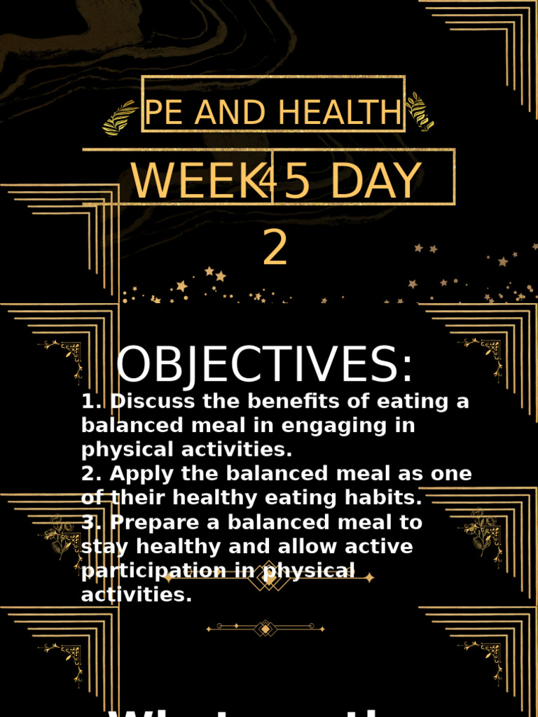 q3 Pe and Health 4 Week 5 Day 2 | PDF | Healthy Diet | Eating Behaviors ...
