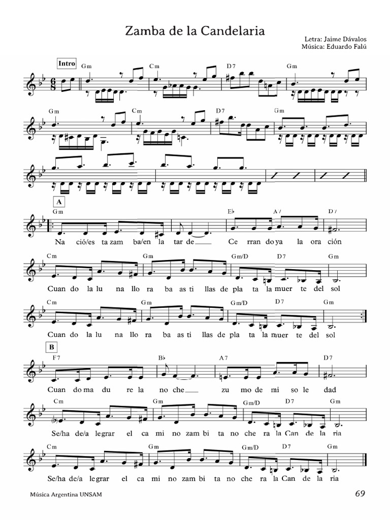 Zamba de La Candelaria | PDF