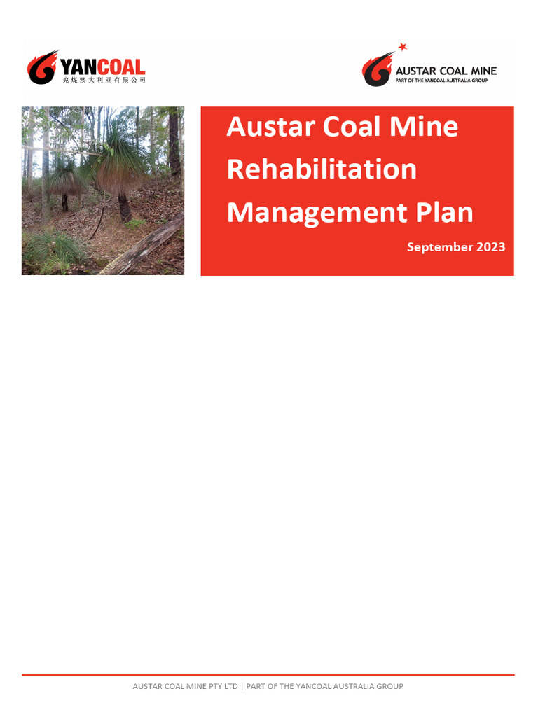 Austar Coal Mine Rehabilitation Management Plan | PDF | Resource Extraction | Coal