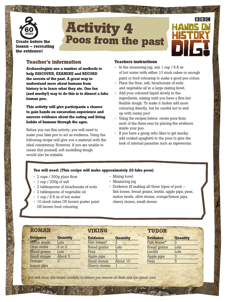Fun Archaeology: Create Fake Poos | PDF | Foods | Breads