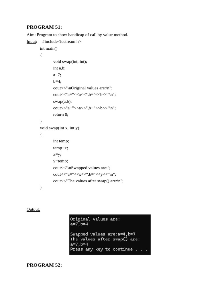 100 programs Part 2 | PDF | Notation | Computer Engineering