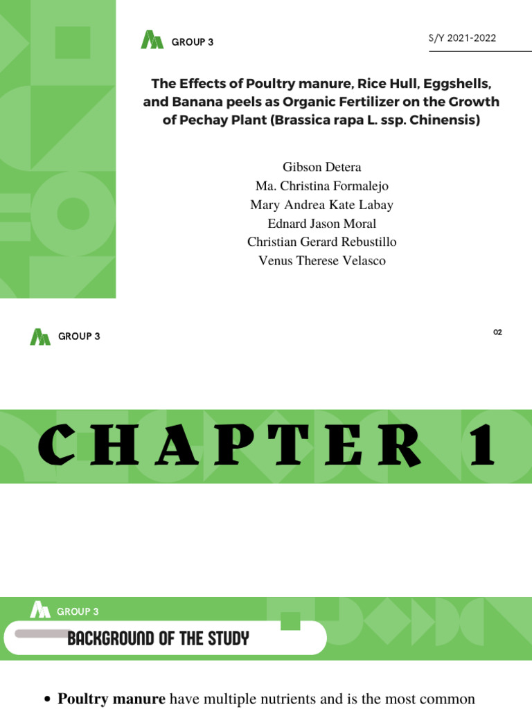 Organic Fertilizers for Pechay Growth | PDF | Fertilizer | Soil