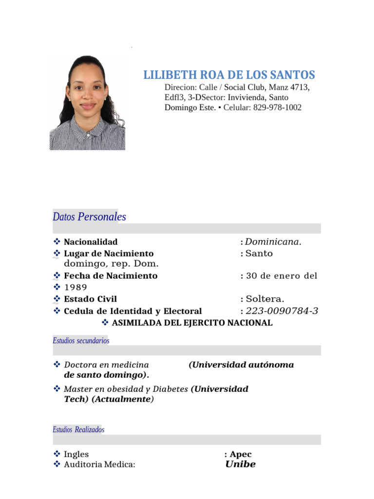 Curriculum Roa PD2 | PDF