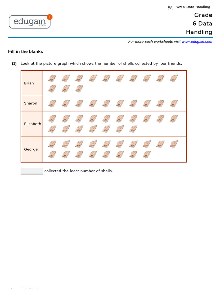 Grade 6 Data Handling WW | PDF | Cuisine | Foods