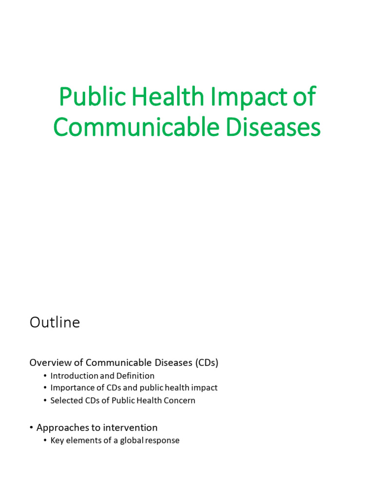 #8 - Public Health Impact of Communicable Diseases | PDF | Tuberculosis ...