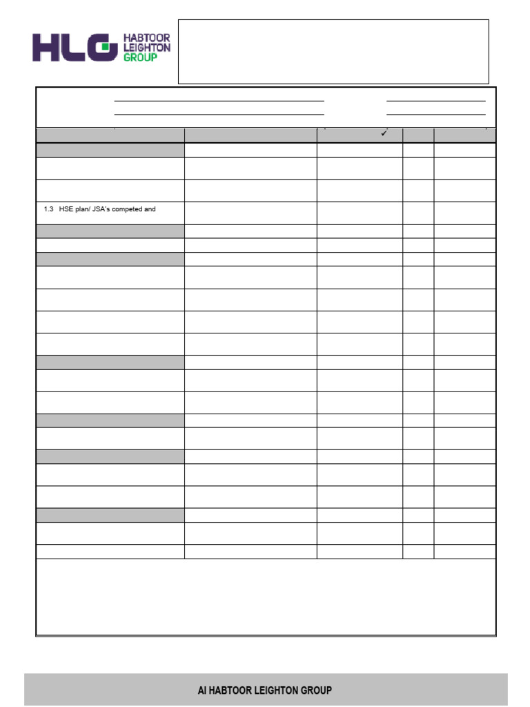 Subcontractor Pre-Mobilization Checklist | PDF