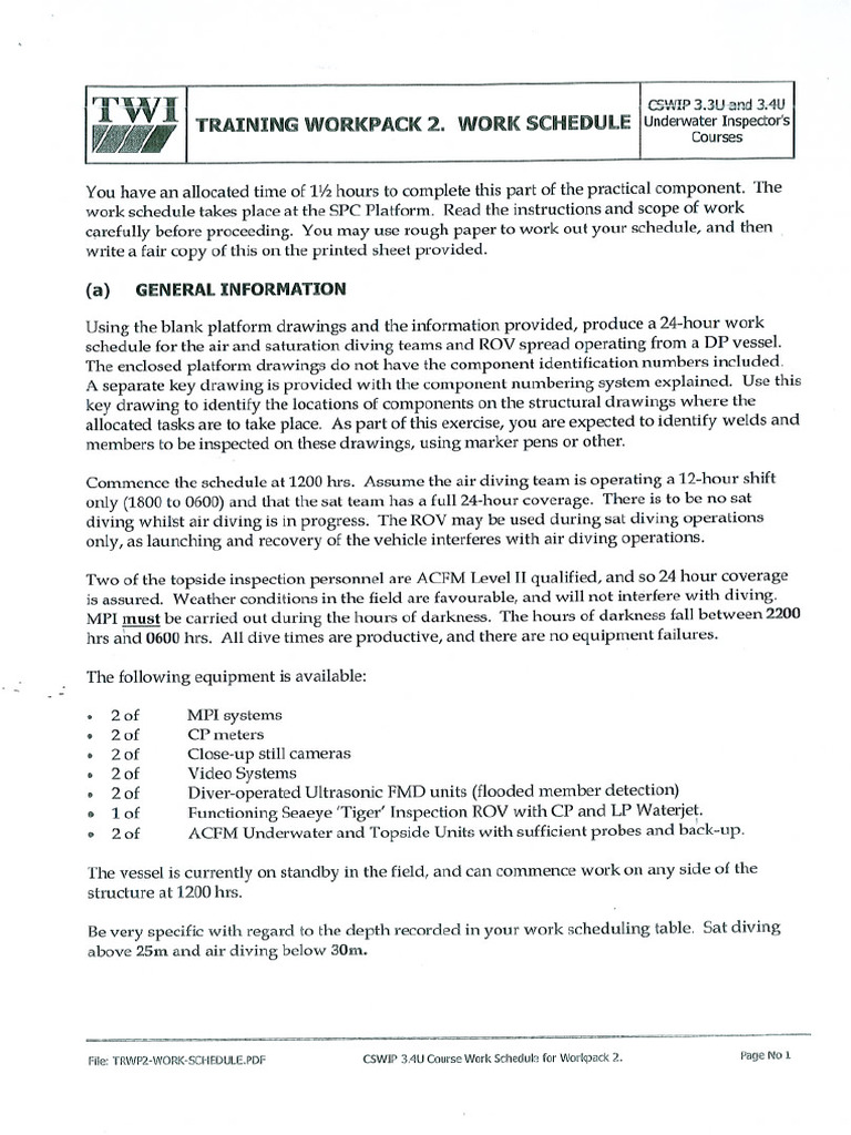 34u Scheduling Work Pack 2 | PDF