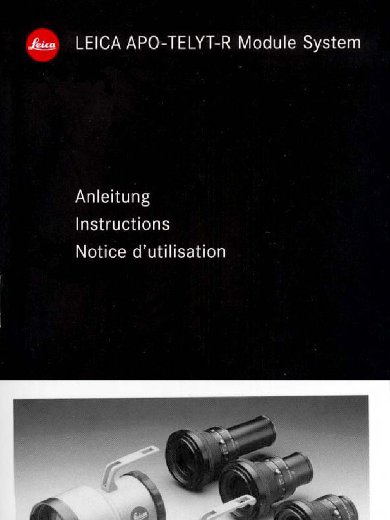 Leica APO Telyt-R Module System-2004 - Instructions | PDF